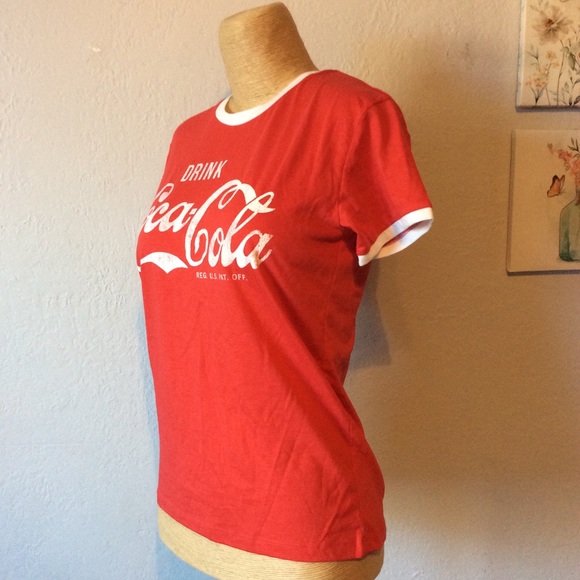 Coca Cola | Tops | Coco Cola Red White Tshirt Small | Poshmark